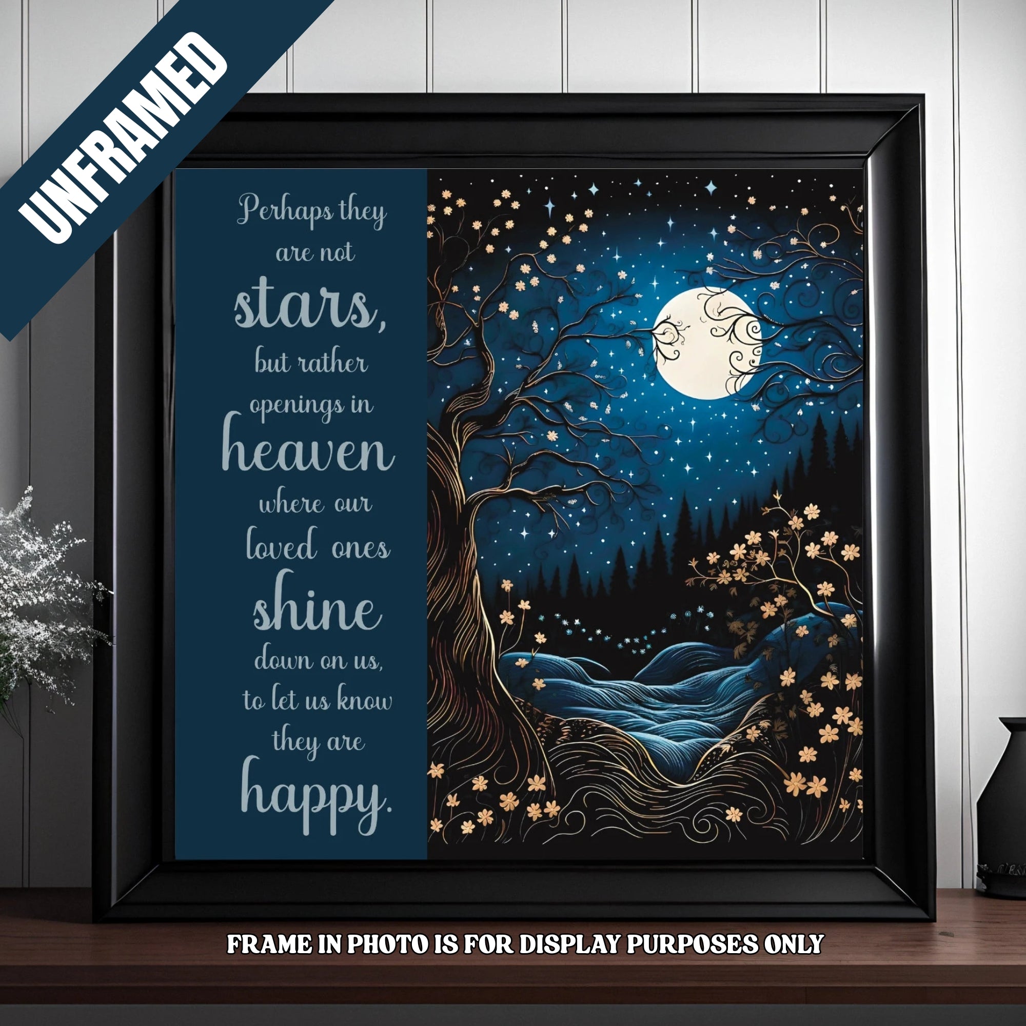Memorial Poem Starry Sky Poster *UNFRAMED* – Sleeping Angel Treasures